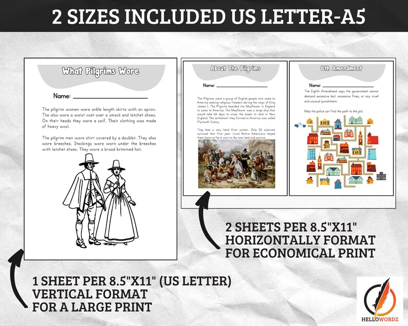 American History Workbook for Kids Ages 6-8 Educational Activity ...