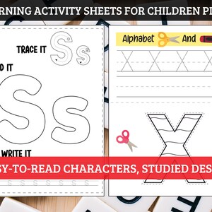 Letter Tracing Worksheets Coloring Abc Writing Craft Alphabet Learning ...