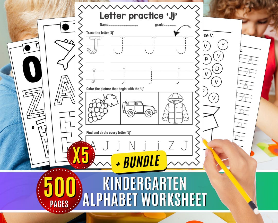 Kindergarten Alphabet Worksheets Letter Formation Preschool Pre-k ...