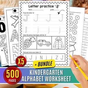 Kindergarten Alphabet Worksheets Letter Formation Preschool Pre-k ...