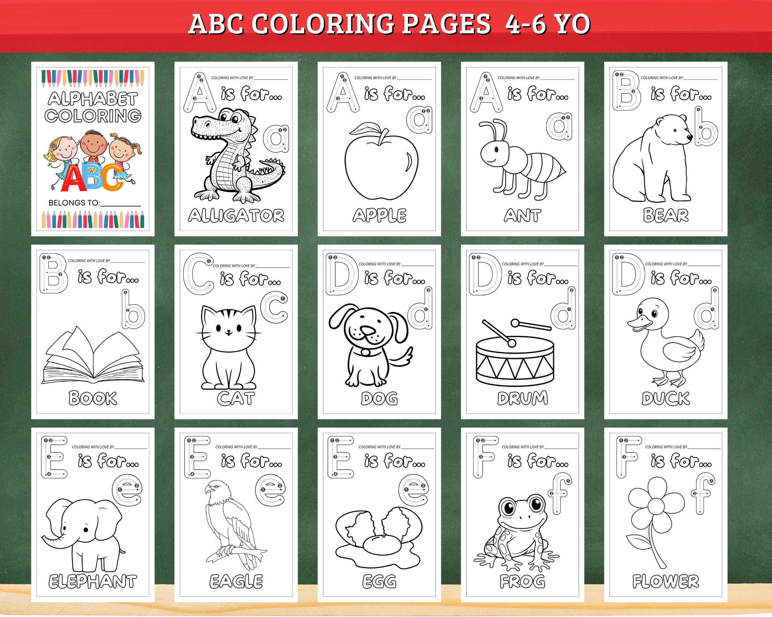 Abc Coloring Pages Alphabet Worksheet Letter Abc Printable Animal ...