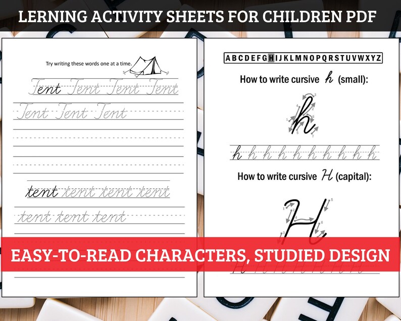 Cursive Handwriting Workbook for Kids American Cursive Practice ...