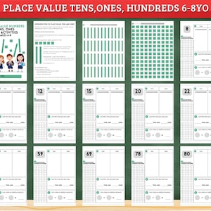Place Value Worksheet Kindergarten Activity Book for Kids, Math ...
