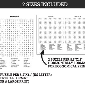 110 Printable Advanced Word Search Puzzle Game for Adults, Animals ...