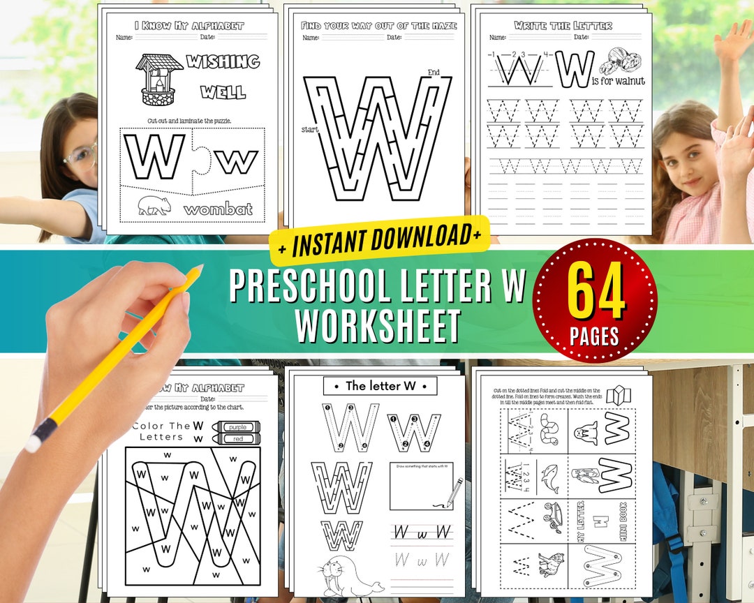 Preschool Letter W Worksheet Letters of Week Pre-k Activity Tracing ...