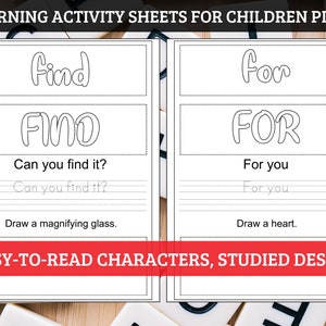 Dolch Sight Word Pre-primer Worksheets Kindergarten High Frequency Pre ...