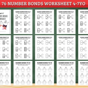 Number Bonds Worksheet Games Addition to 10 and Domino Number Bond 1 to ...