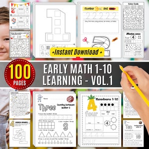 Number Worksheets Counting to 10 Math Early Math Pack Learning ...