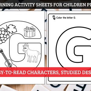 Alphabet Coloring Pages Worksheets ABC Coloring Workbook Alphabet ...