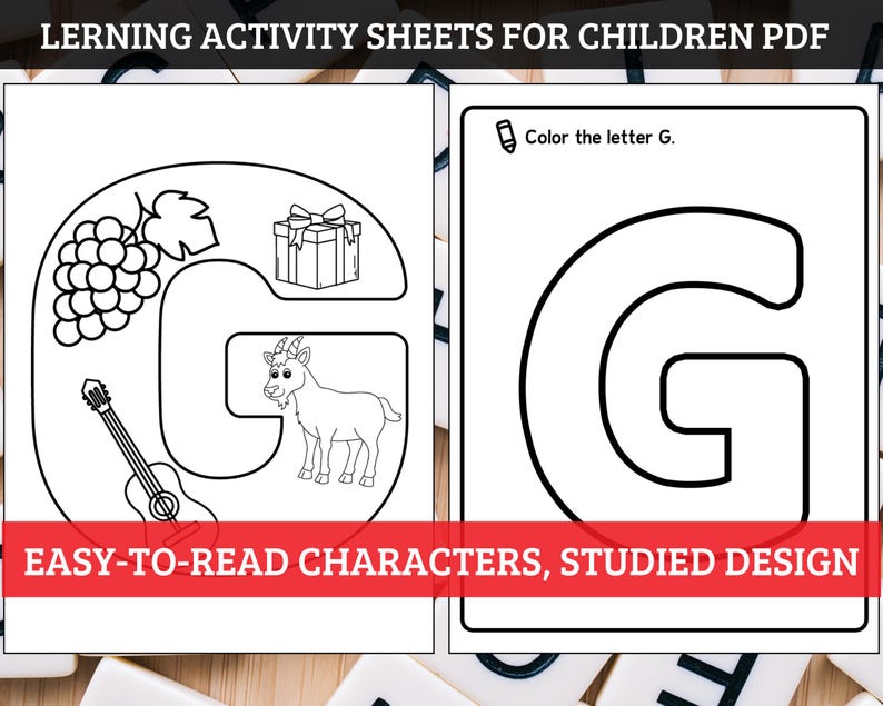 Alphabet Coloring Pages Worksheets ABC Coloring Workbook Alphabet ...