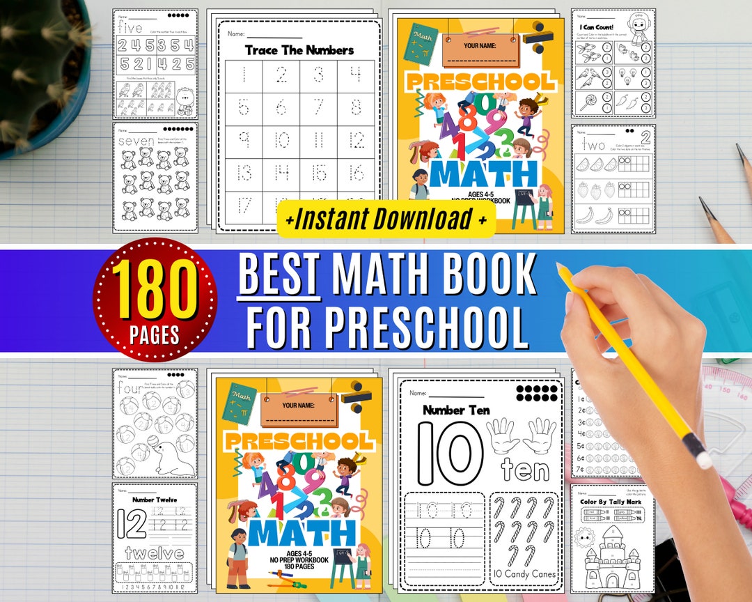 Math Books for Preschool, Maths Workbook Kindergarten Worksheets ...