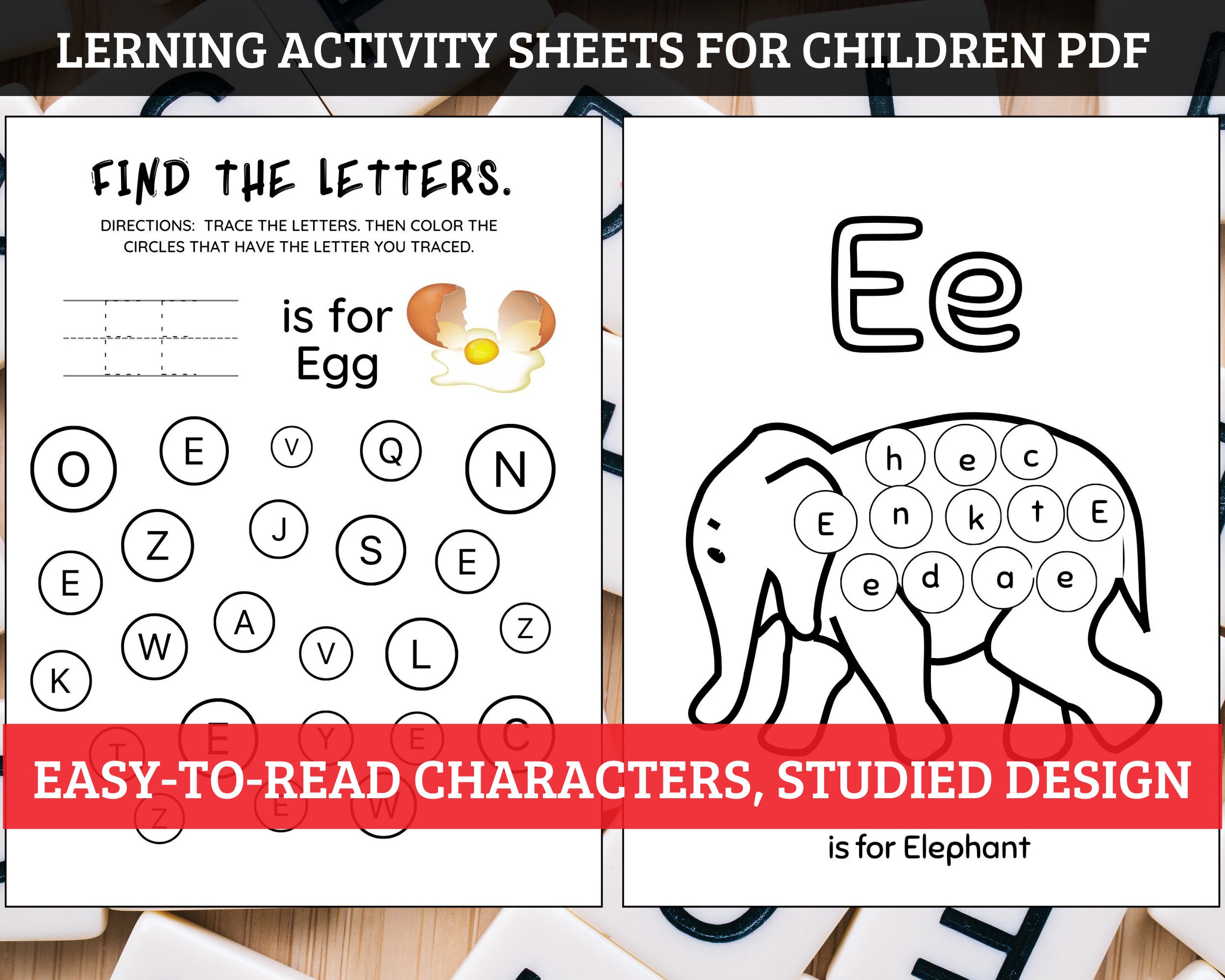 Find the Letters Hunt Worksheets, Find and Dab Alphabet ABC Printable A ...