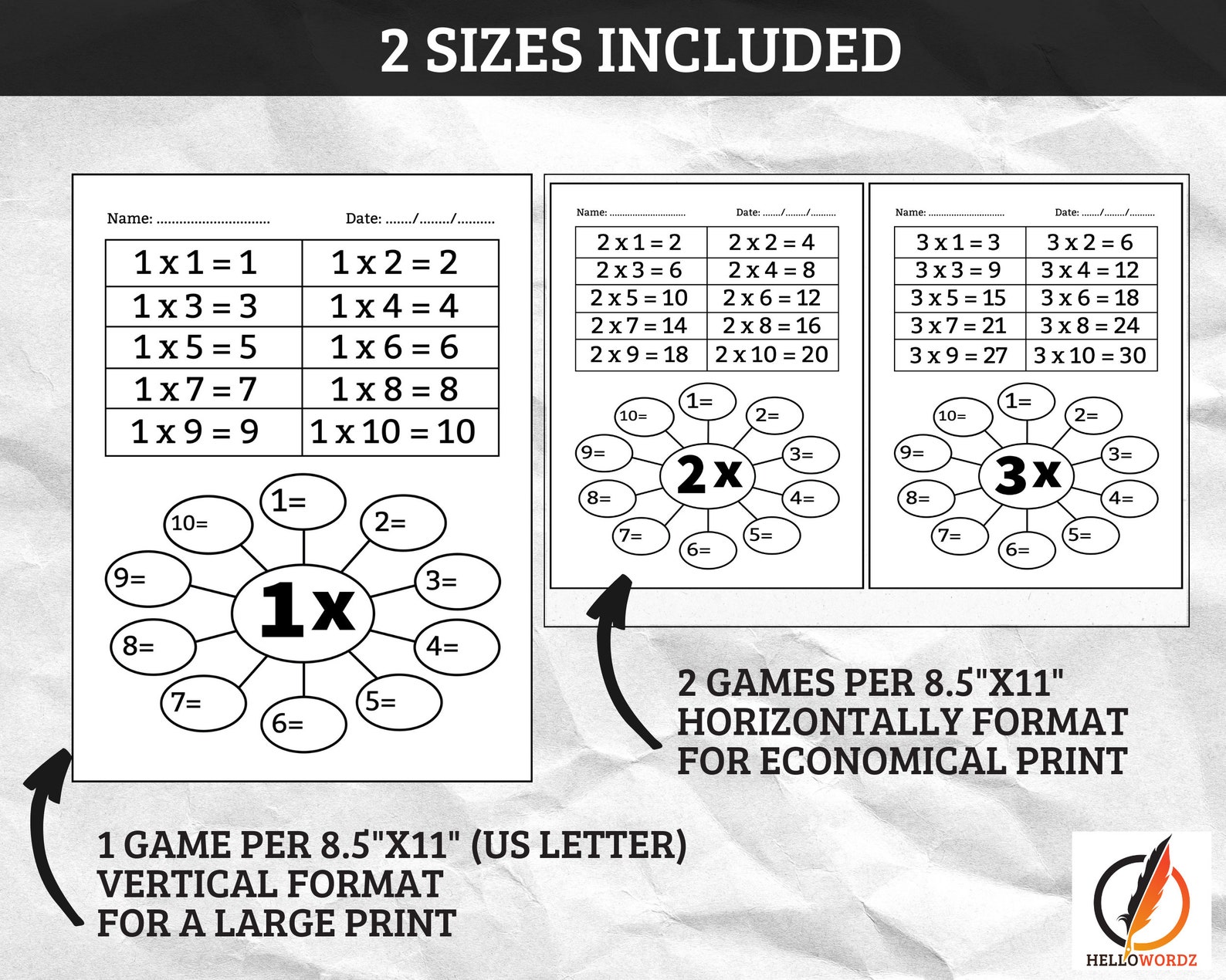 Multiplication Practice Worksheets Times Table Printable Chart ...