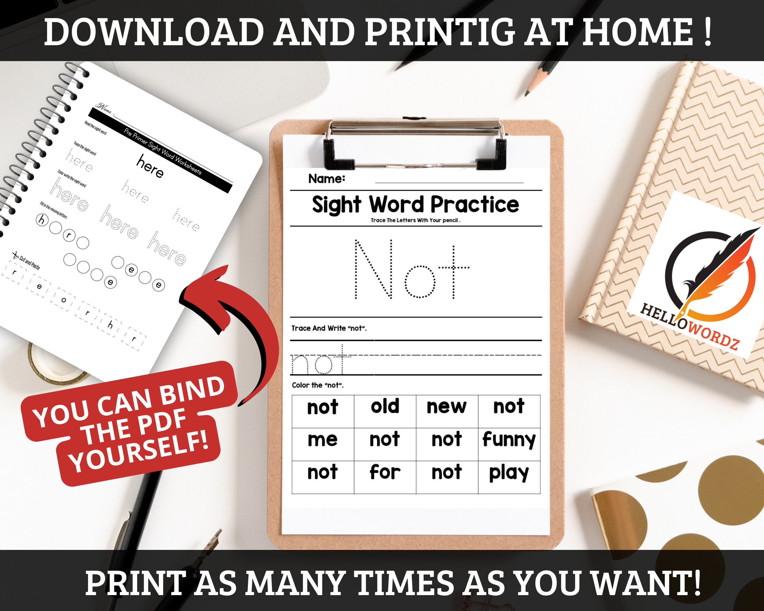 Dolch Sight Word Worksheets Kindergarten High Frequency Printable ...