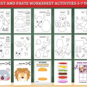 Cut and Paste Worksheet Activities Practice Sheets Cut and Glue ...