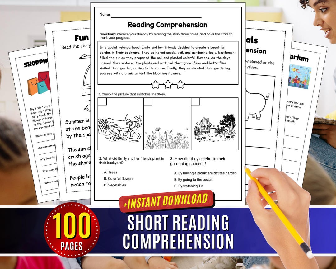 Reading Comprehension Worksheets: 2nd-3rd Grade English Activities ...