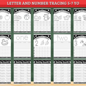 Alphabet Tracing Worksheet Learning Abc Traceable Letter and Number ...