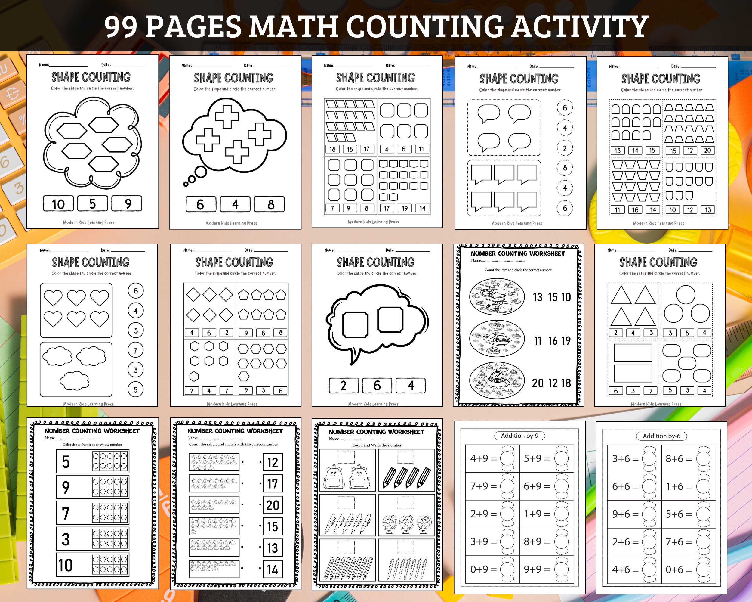 Counting Objects Activity, Counting Activities for Preschool Basic Math ...