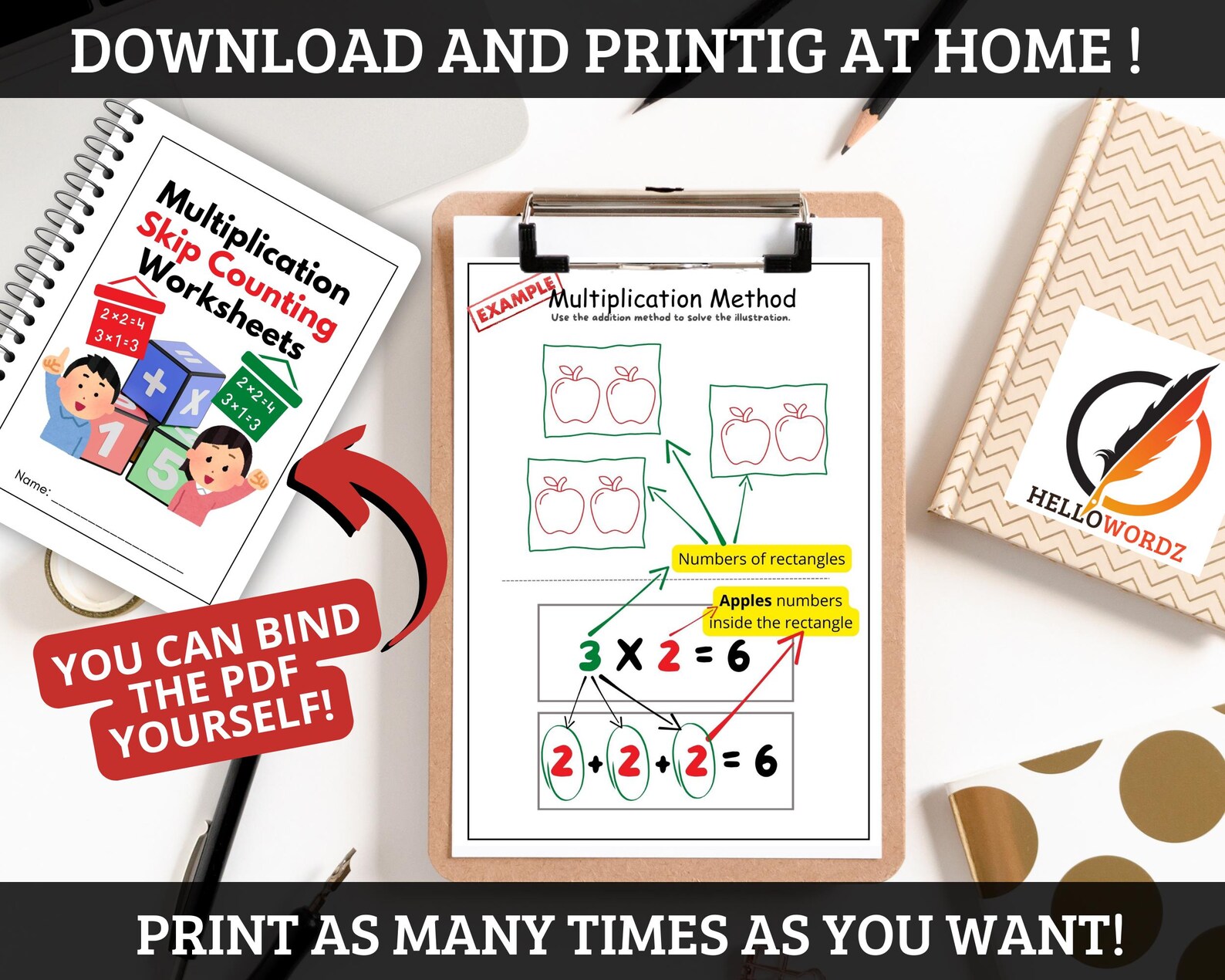 Skip Counting Multiplication Table Facts Worksheets Practice, Times ...
