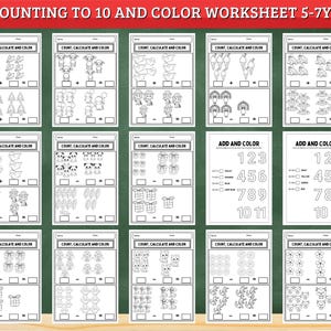 Counting to 10 Worksheets Bundle: Preschool & Kindergarten Printable ...