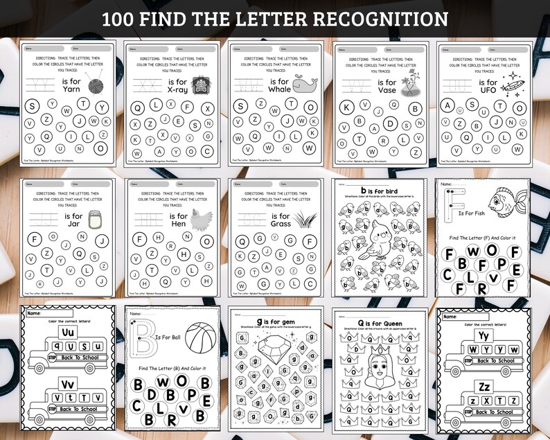 Find the Letter Alphabet ABC Letter Search Worksheet Activity ...