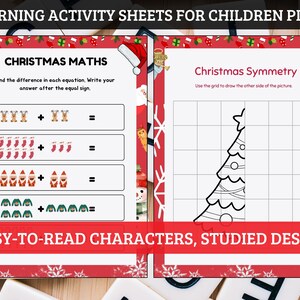 Christmas Activity Book Printable Worksheet Fun Coloring Page for Kids ...
