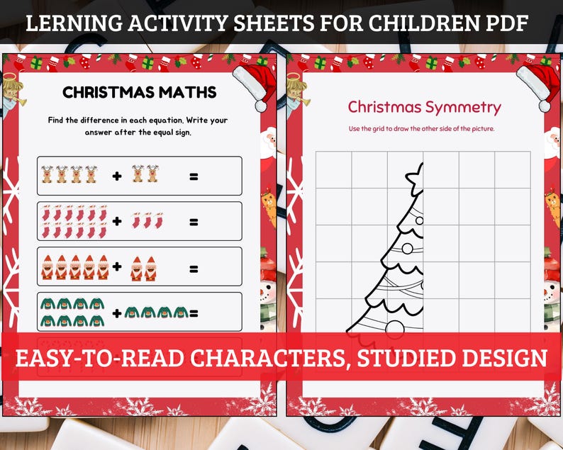 Christmas Activity Book Printable Worksheet Fun Coloring Page for Kids ...