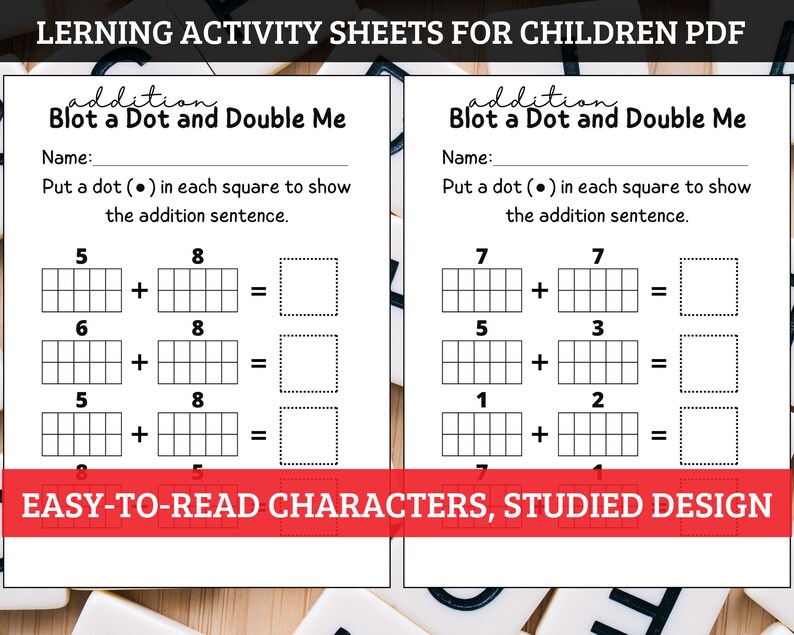 Addition Worksheets Ten Frame up to 10 Addition to 20 Math Preschool to ...