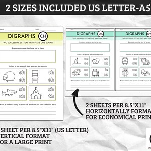 Digraphs Worksheets Beginning Phonics Activity Blends, Sh Ch Th ...