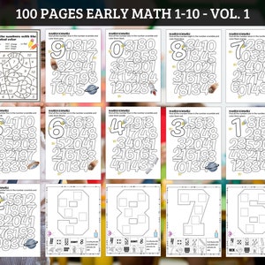 Number Worksheets Counting to 10 Math Early Math Pack Learning ...