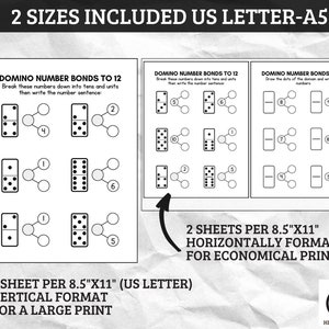 Number Bonds Worksheet Games Addition to 10 and Domino Number Bond 1 to ...