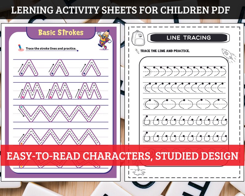 Tracing Worksheet Preschool Writing Shape Recognition, Fine Motor ...