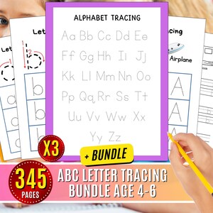 Alphabet Tracing Letters Worksheets Bundle Letter of the Week Printable ...