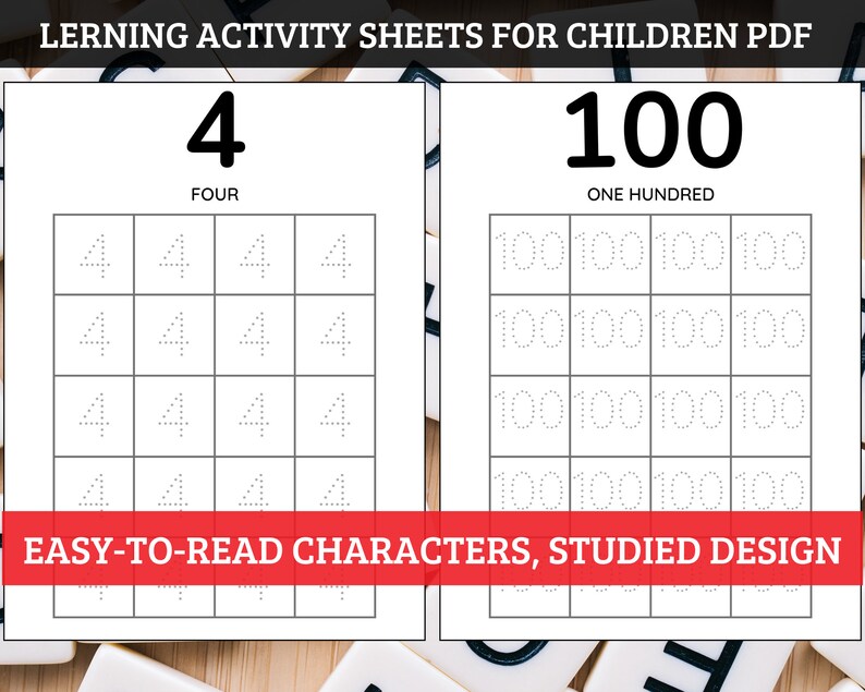 Number Tracing 1 to 100 Worksheet PDF Preschool Printables, 1-100 ...