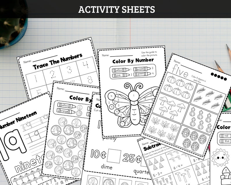 Counting 1-10 Activities for Preschool Worksheet Math Count Games ...