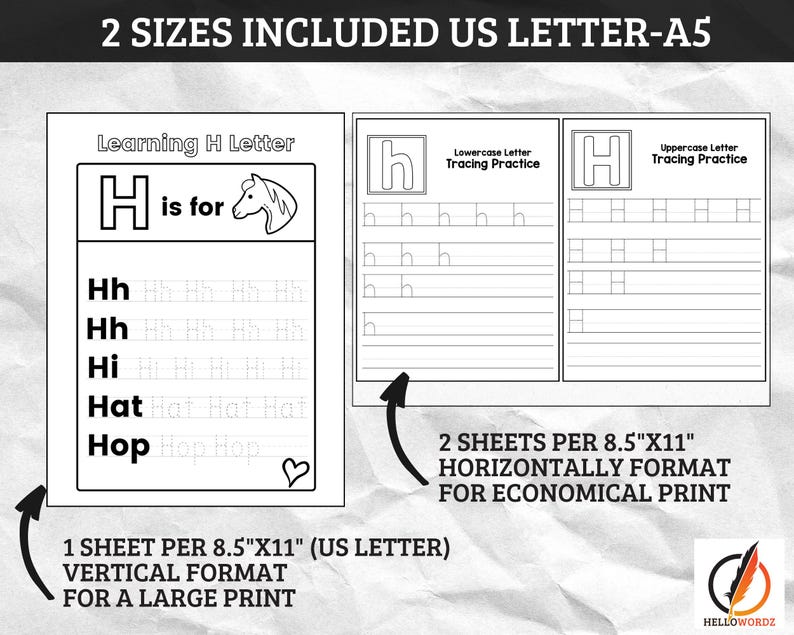 Preschool Letter H Worksheet Printables Letters of Week Pre-k Activity ...