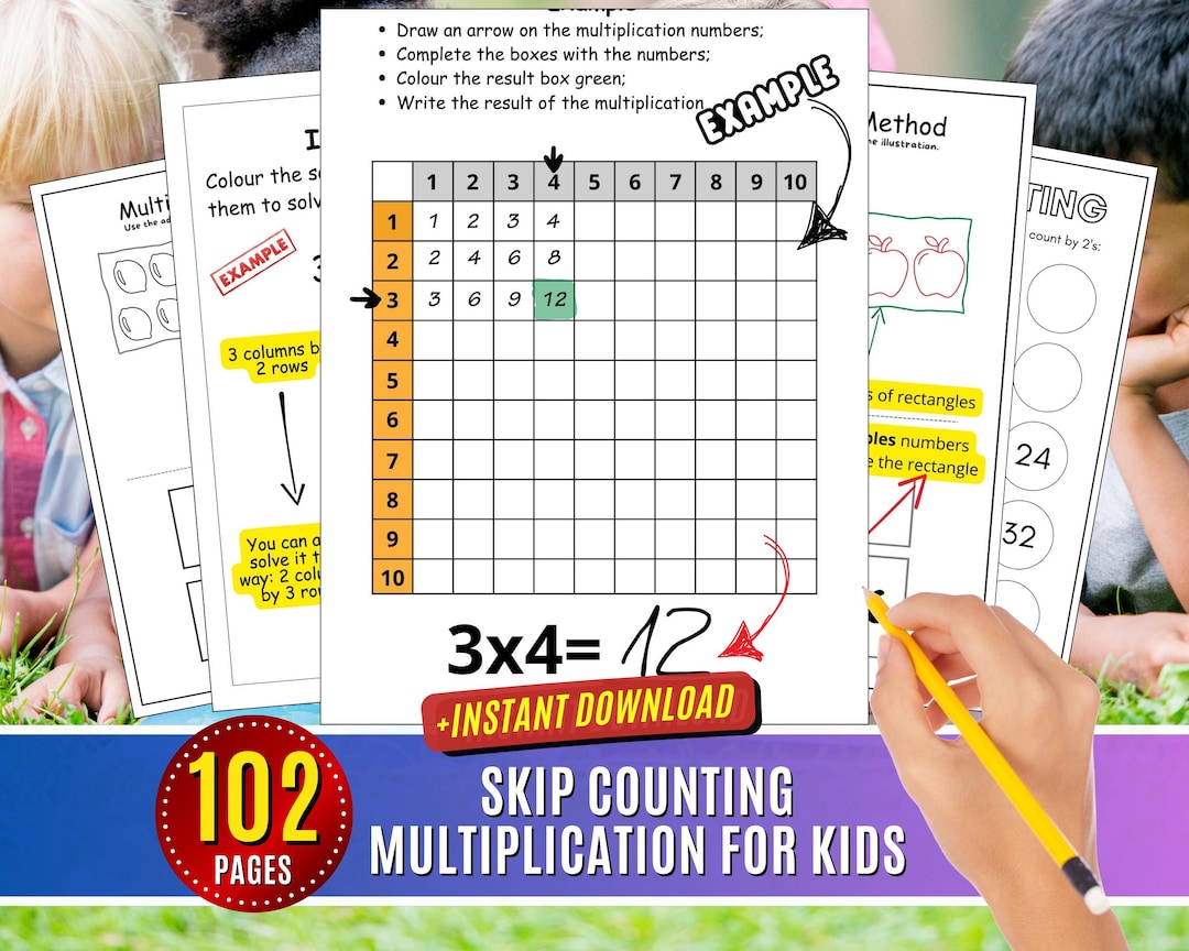Skip Counting Multiplication Facts Worksheets Practice, Times Tables ...