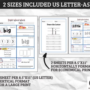 Sight Words Worksheets Let's Learn Printable Learning Alphabet ...