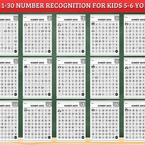 Number Recognition 1 30 Counting and Color Worksheet Learn to Count ...