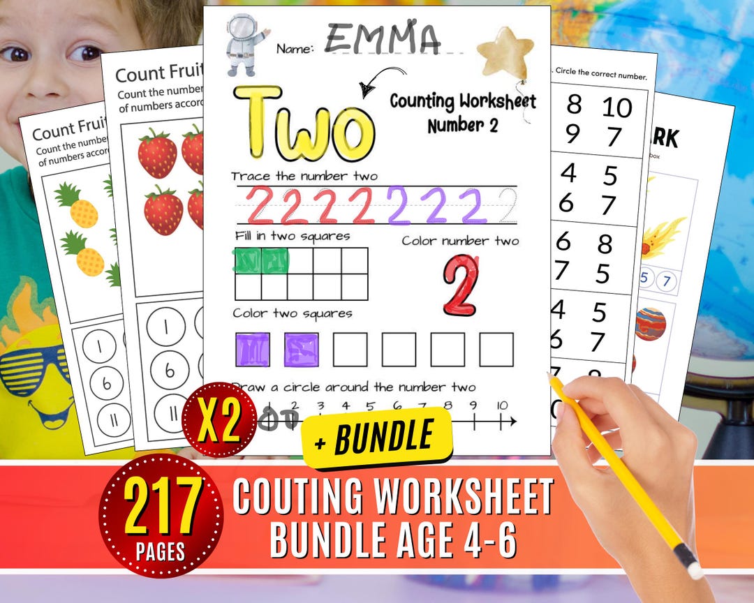 Counting to 10 Worksheets Bundle Counting to Ten, Preschool Pre-k ...