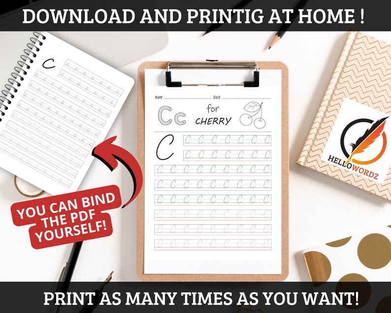 Worksheets Cursive Handwriting Lettering Workbook Sentence Practice for ...