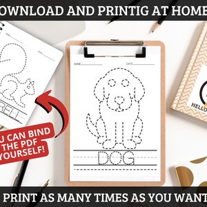 Trace and Color Worksheets Pen Control Tracing Animal Book Fine Motor ...