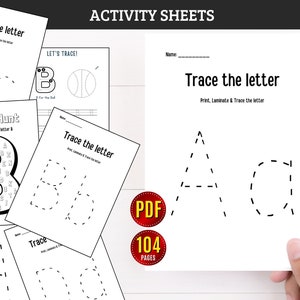 Preschool Letter Formation Worksheets Learning Alphabet Tracing Letters ...