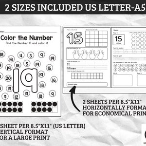 Number 1 to 30 Recognition Learning to Count and Color Worksheet 1 to ...