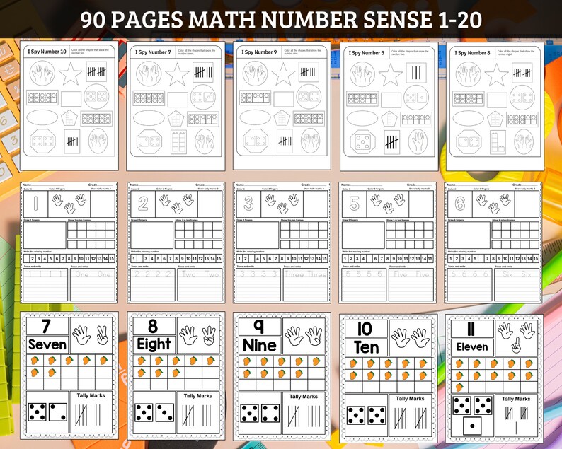Worksheets Number Sense Preschool Early Math Activities Learn Counting ...