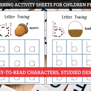 Tracing Letter A-z, Alphabet Guide Tracing Worksheets Abc, Printable ...