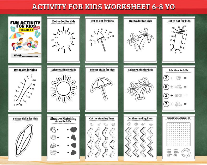 Summer Worksheet Activity for Kids Fun Holiday Coloring Pages ...