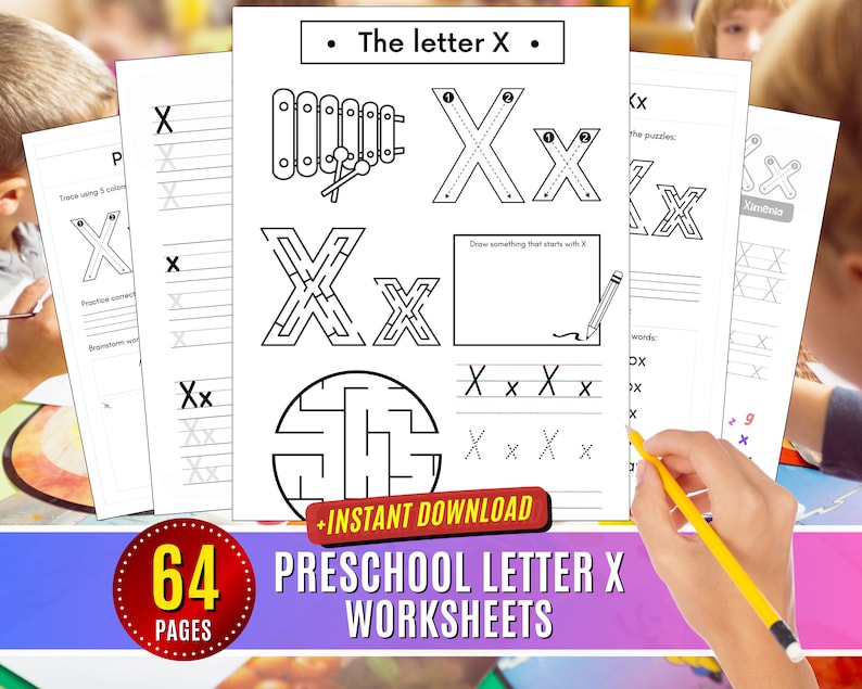 Letter X Worksheet Preschool Letters of Week Pre-k Activity Tracing ...