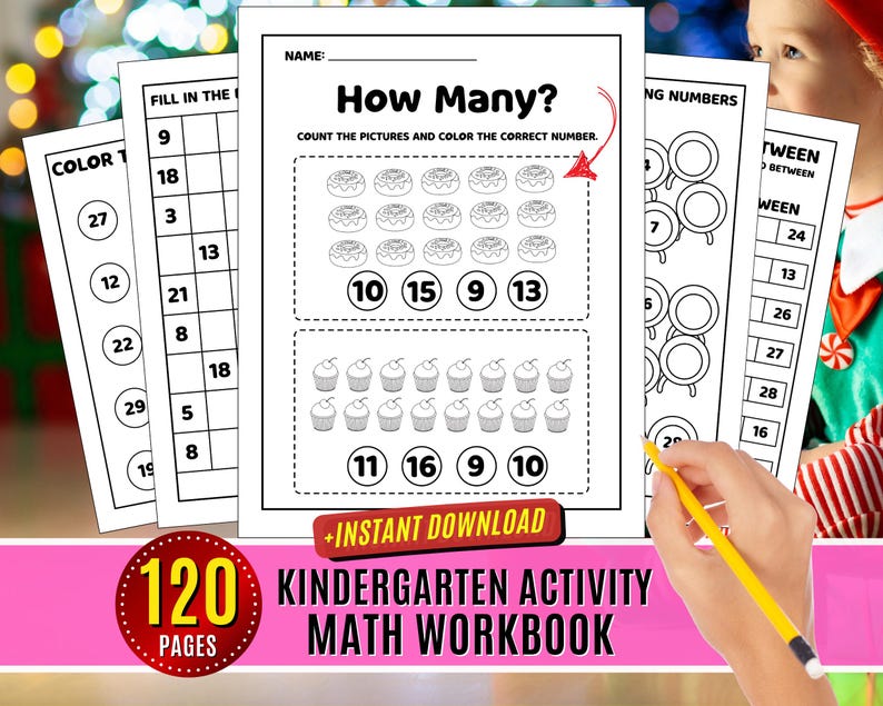Kindergarten Math Worksheets Number and Counting, Learning Counting 1 ...