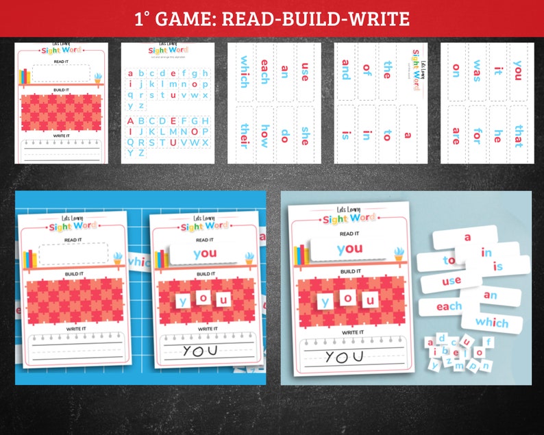 Sight Words Worksheets Activities Cvc Game Kindergarten Spelling ...